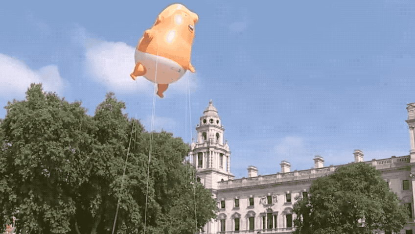 The Trump baby blimp has taken flight over London-watch live! - Fast ...