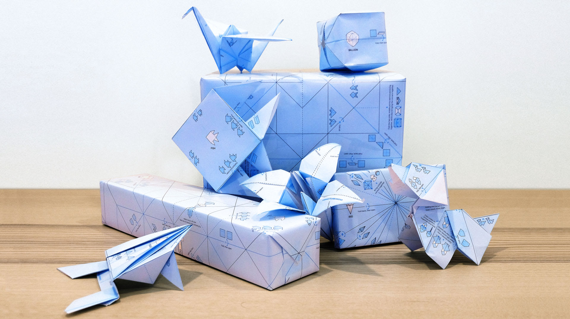 This clever gift wrap is printed with origami instructions - Fast Company