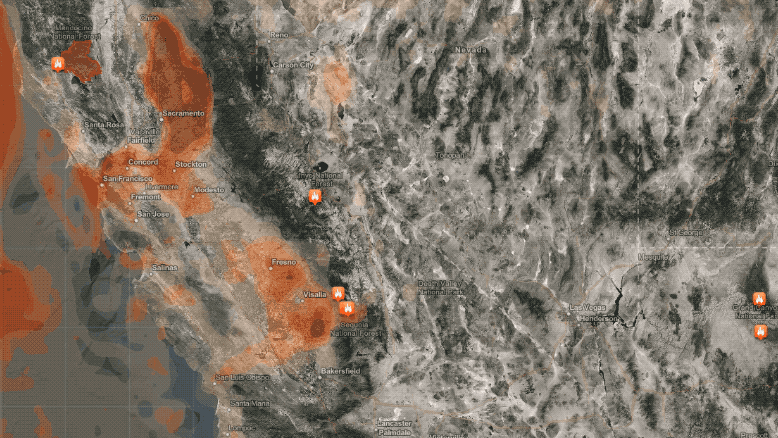 These California wildfire maps let you track Woolsey fire and smoke ...