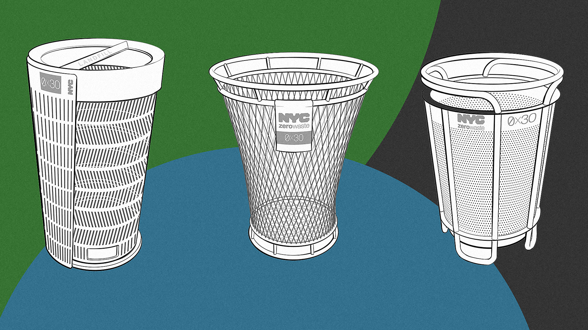 These 3 trash can designs are competing to take over the streets of NYC ...