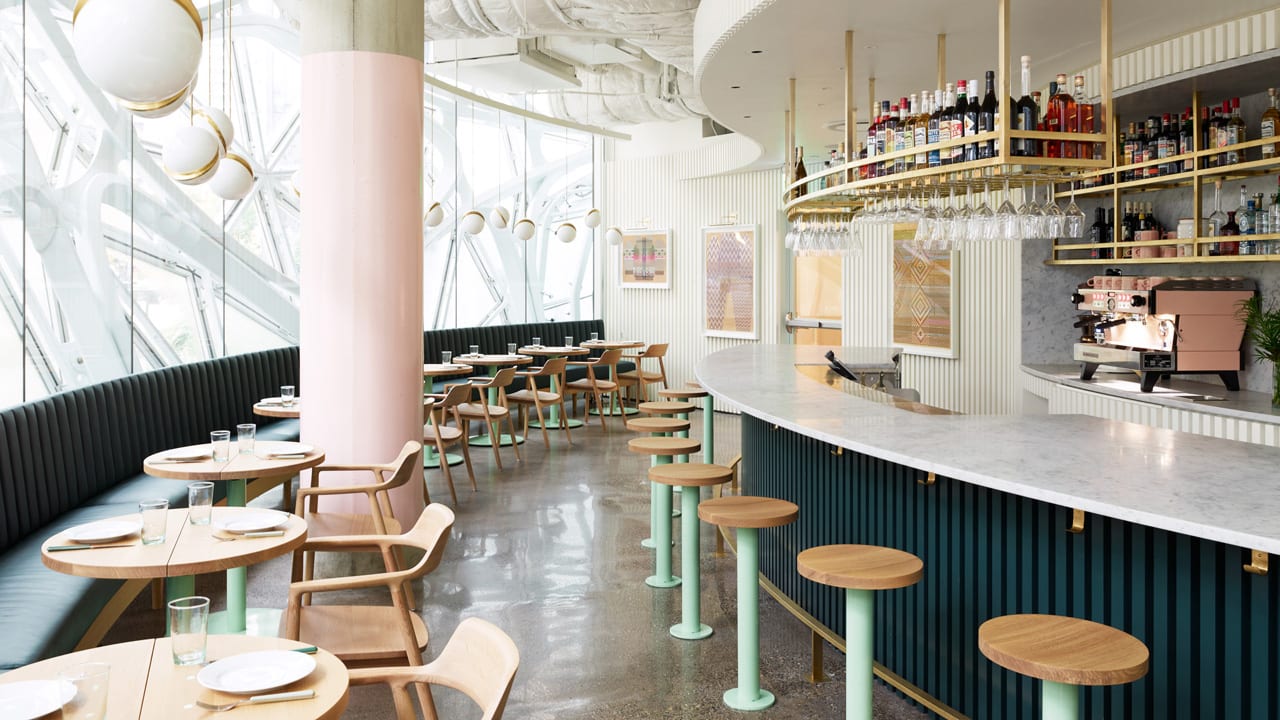 See the luxe, millennial pink restaurant inside Amazon's Spheres - Fast ...