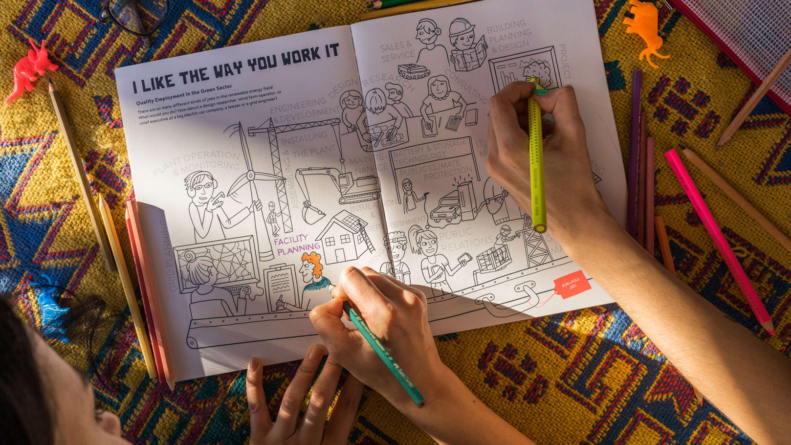 This climate change coloring book illustrates how we transition to ...