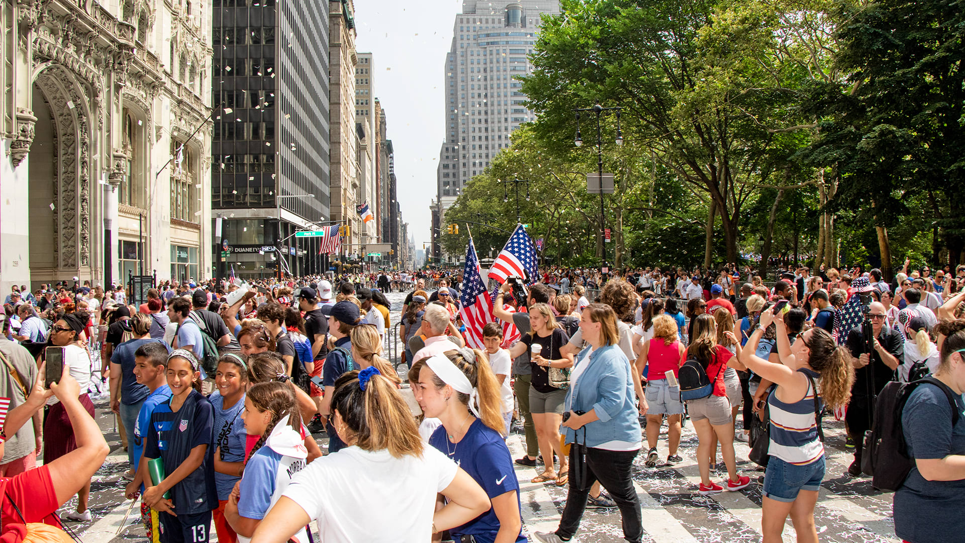 'Now Pay Us!' Photos from NYC's World Cup victory parade capture a mood ...