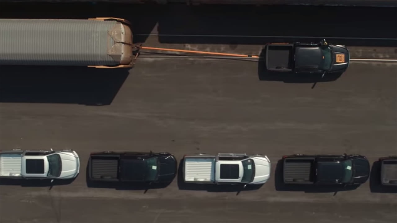 Watch Ford's new electric F-150 pull a million-pound train - Fast Company