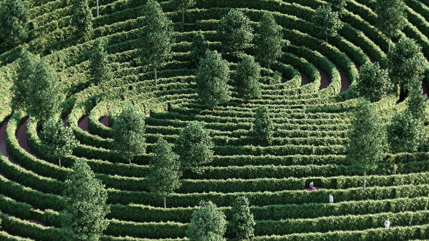 This maze-like urban park is designed to keep everyone 6 feet apart ...