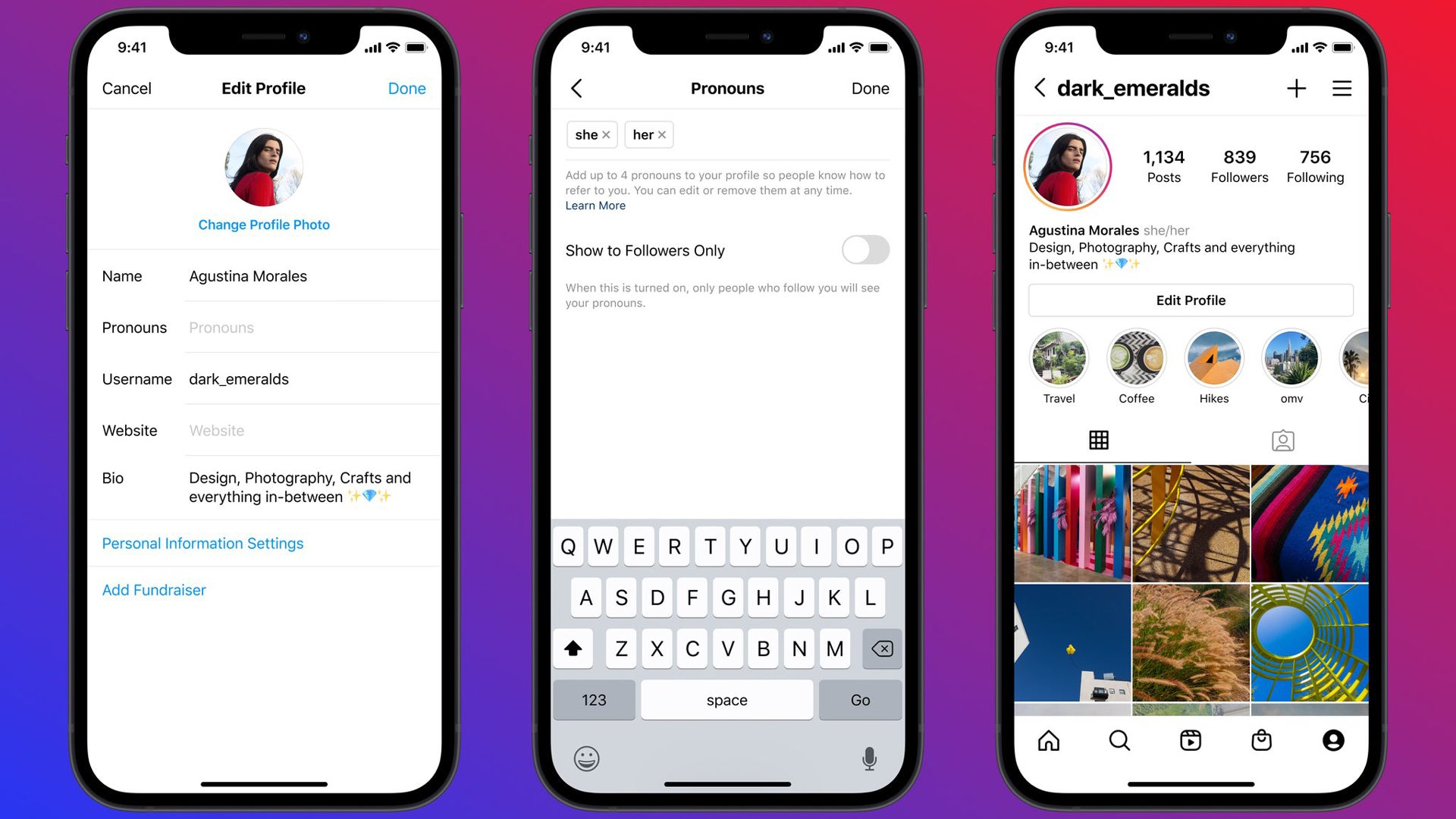 Here's how to add pronouns to your Instagram profile
