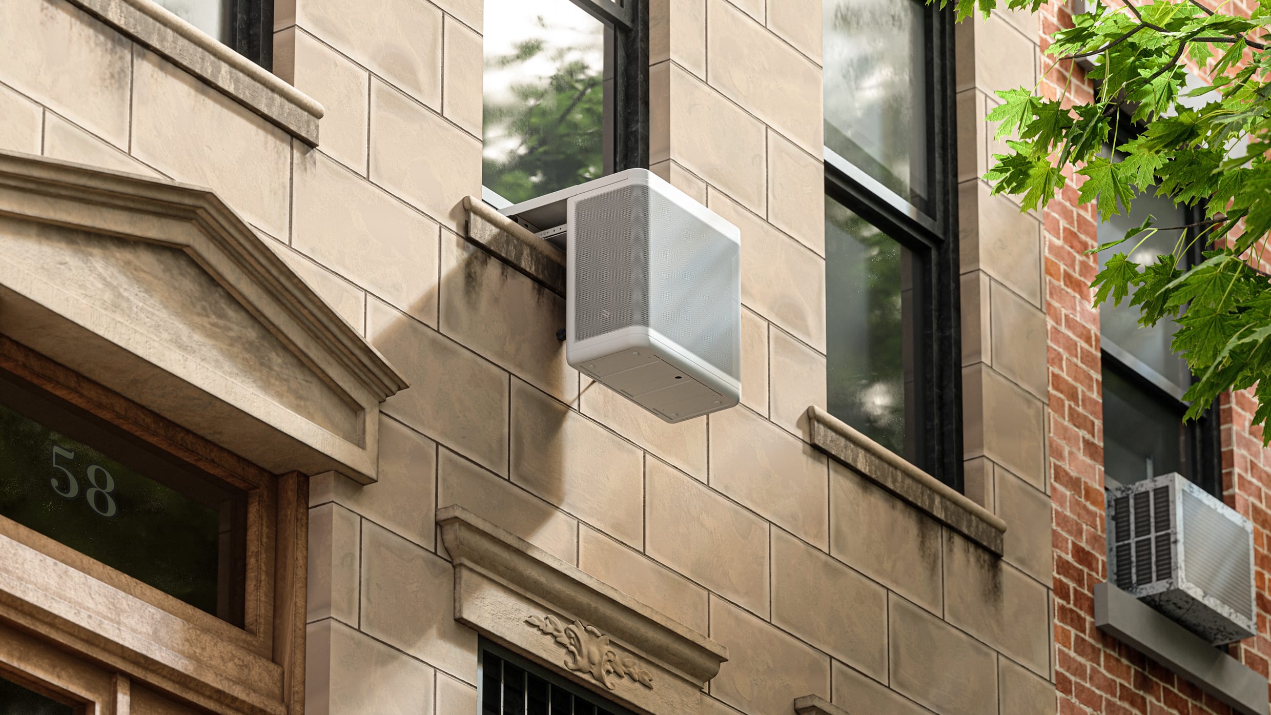 This sleek, climate-friendly cooling unit reduces the footprint of HVAC ...