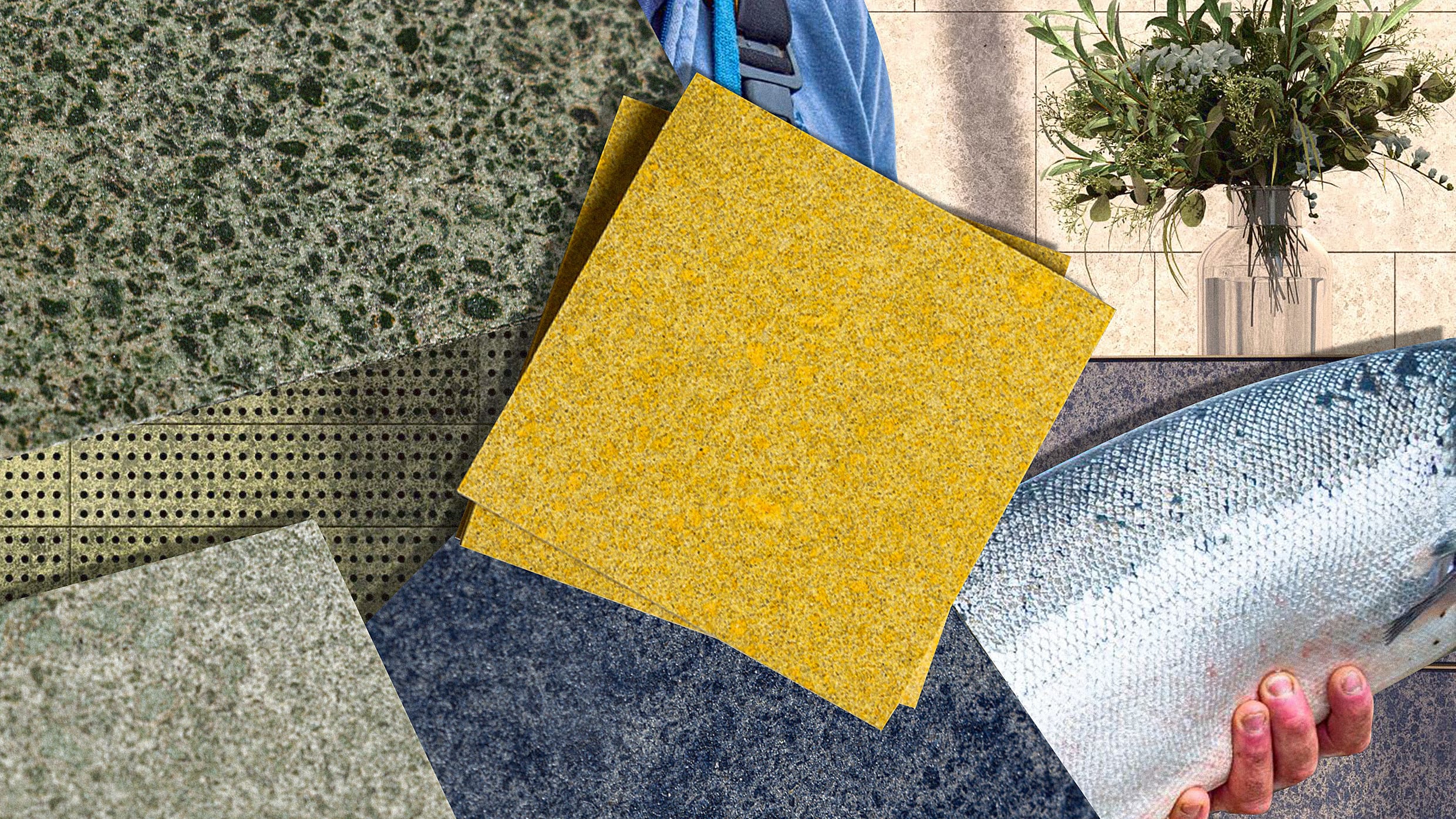 These tiles may look like marble, but they're made entirely of fish ...