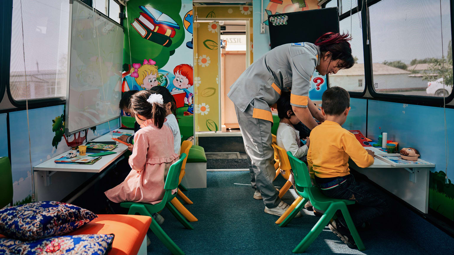 These school buses double as mobile preschools in remote areas - Fast ...