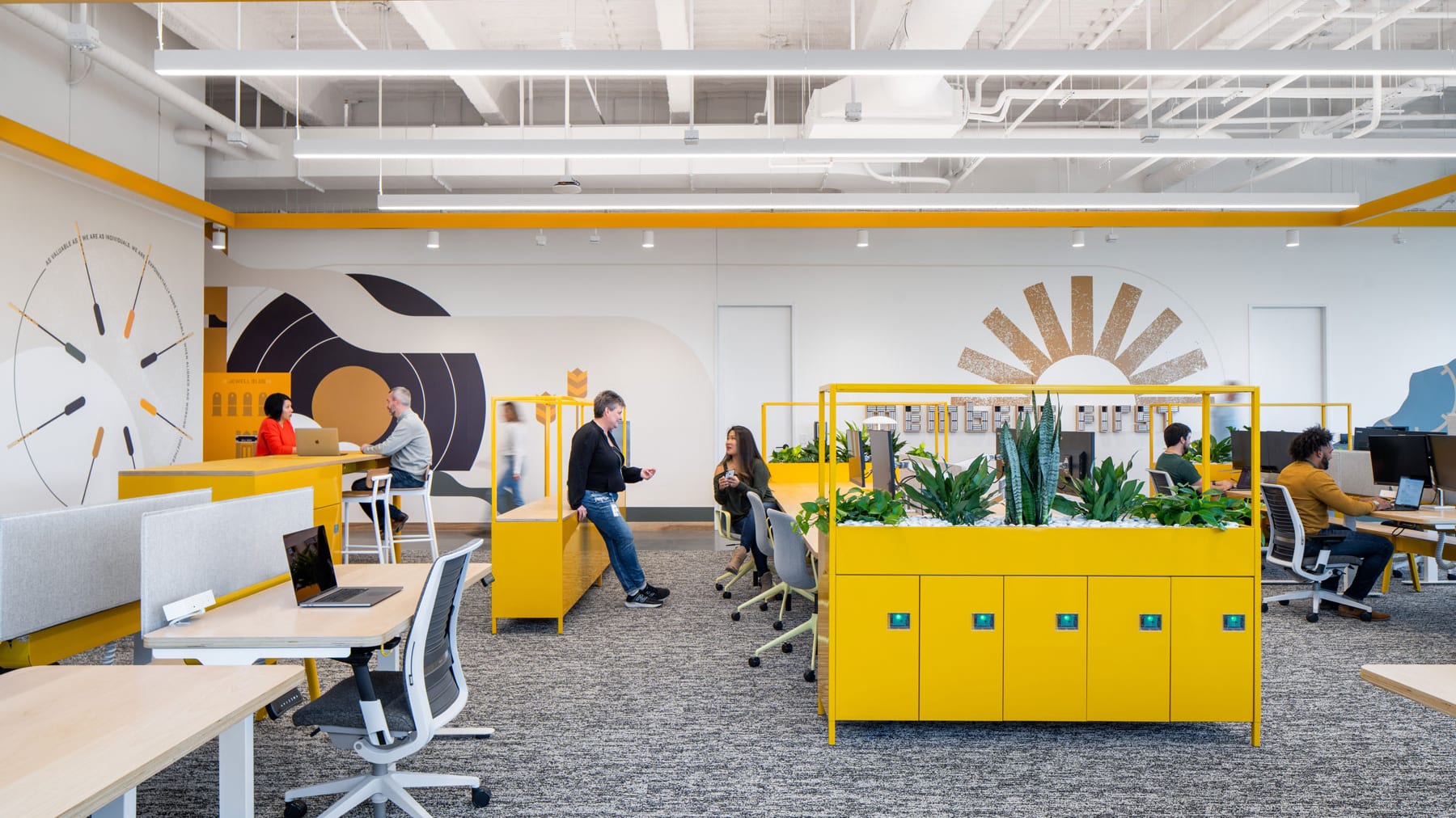 The SOMA office lockers from Pair are designed for hybrid workers