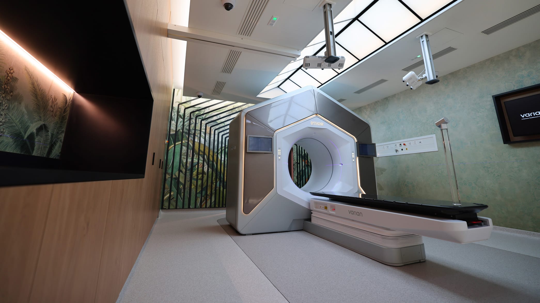 The radiology room at Hôpital de La Tour looks lit by daylight despite ...