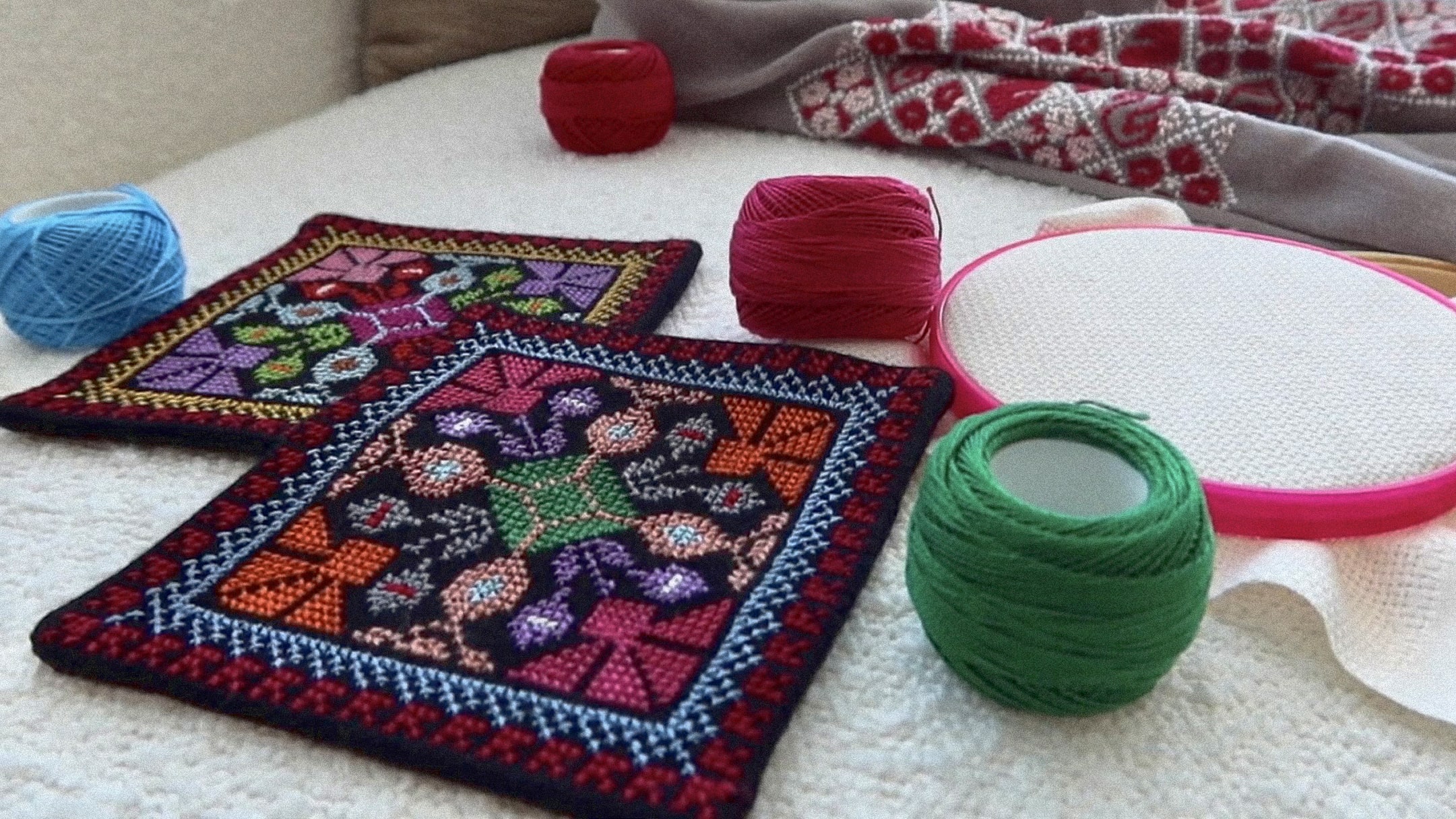Tirazain is helping preserve Palestinian cross-stitching patterns