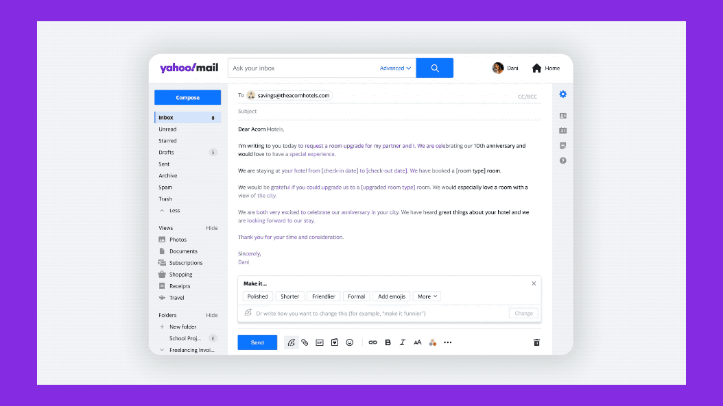 Yahoo unveils an AI email assistant (and it works with Gmail)
