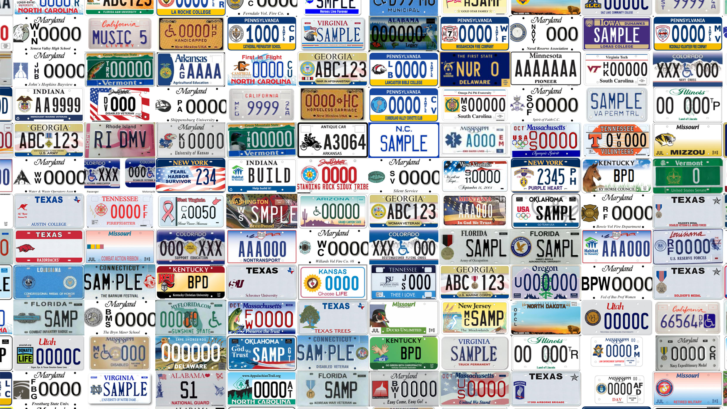 Personalized license plates took over America. Here are all 8,291 of them.