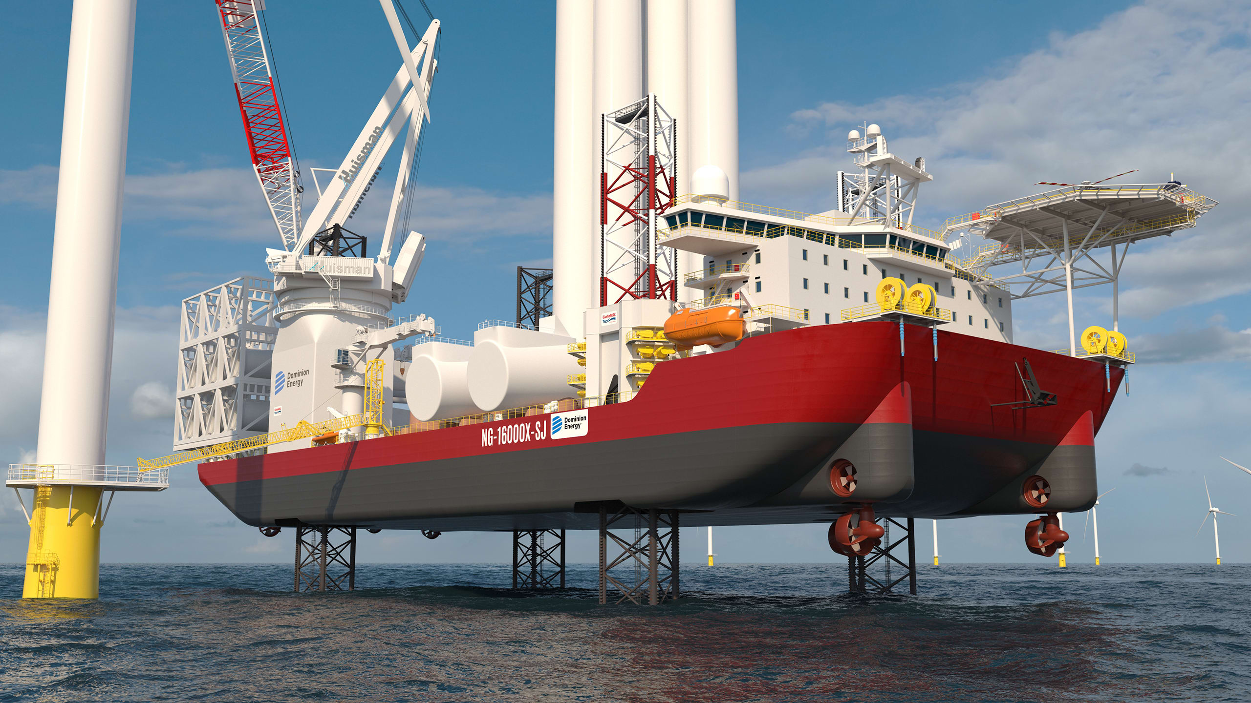 Charybdis is a monster of a ship bringing wind turbines to the ocean