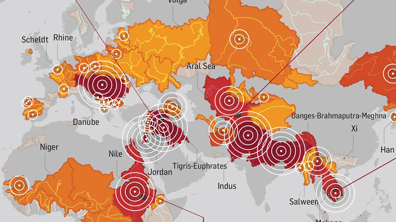 Global Heat Map Of Water Conflict Risk Source Adapted Water Related