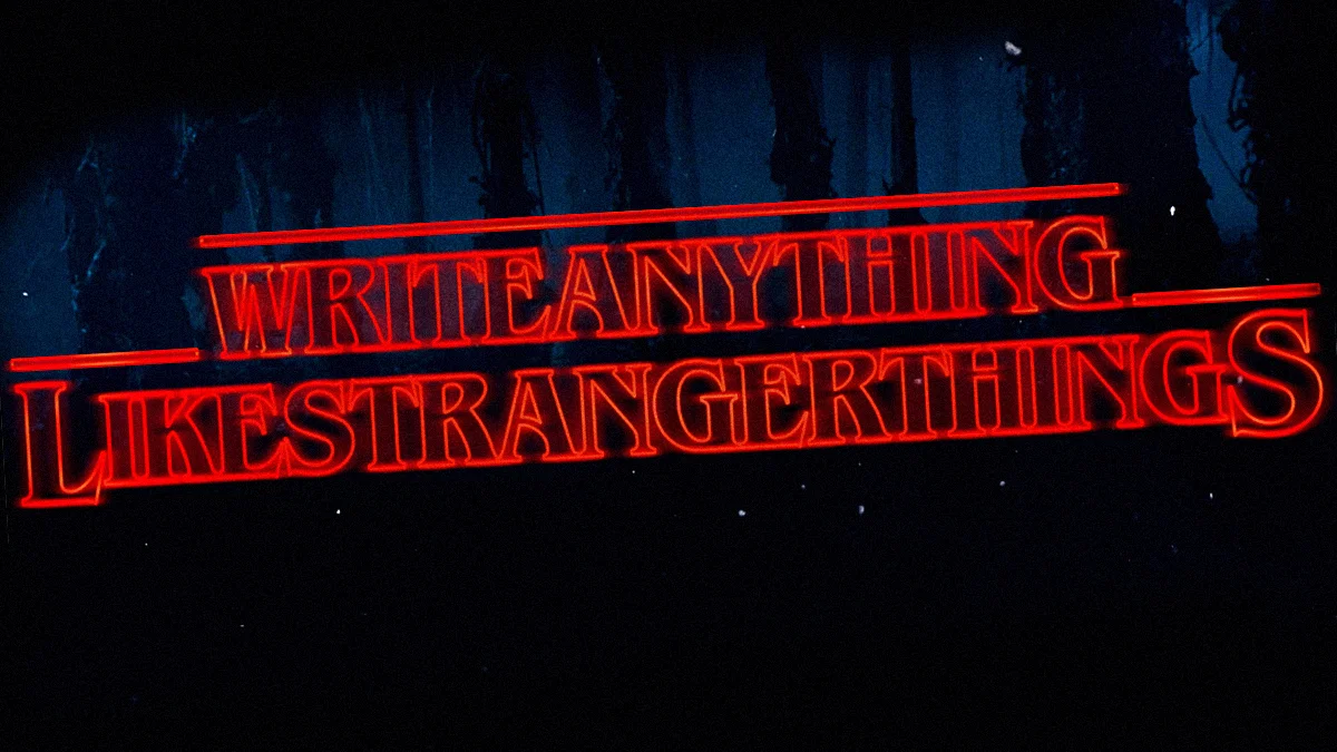 You Can Now Write Anything In “Stranger Things” Font - Fast Company