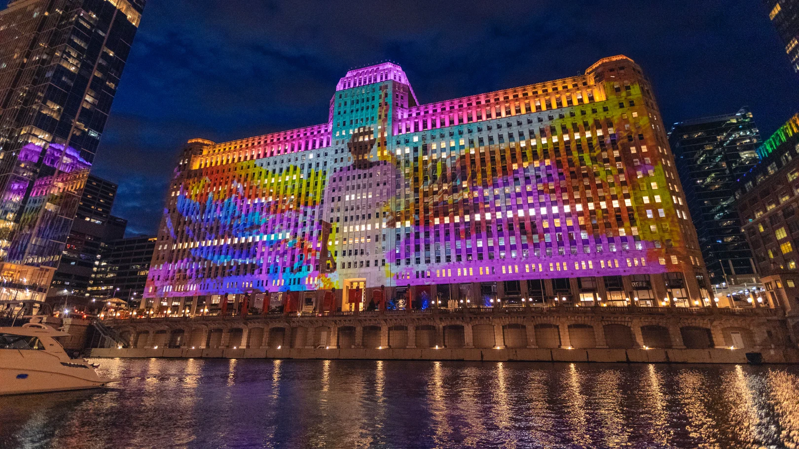 Chicago's Art on the Mart is a building-sized exploration of joy - Fast ...