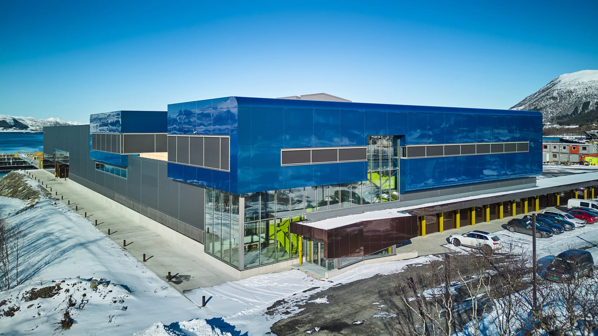 This colorful factory looks so cool, you'll forget it's processing fish ...
