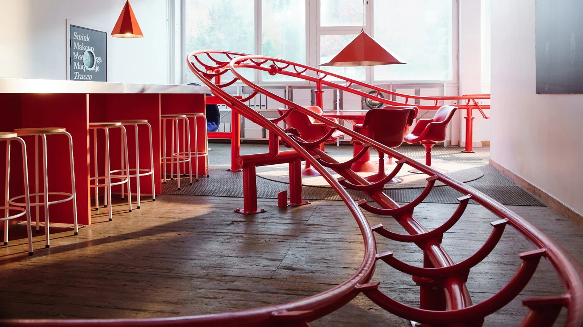 This Swedish office has a fully-functioning indoor roller coaster ...