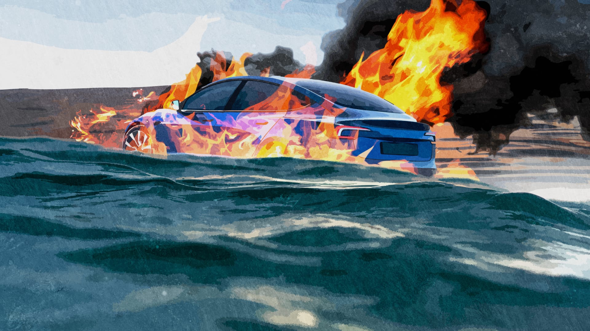 What to know about saltwater flooding and the risk of lithium-ion ...