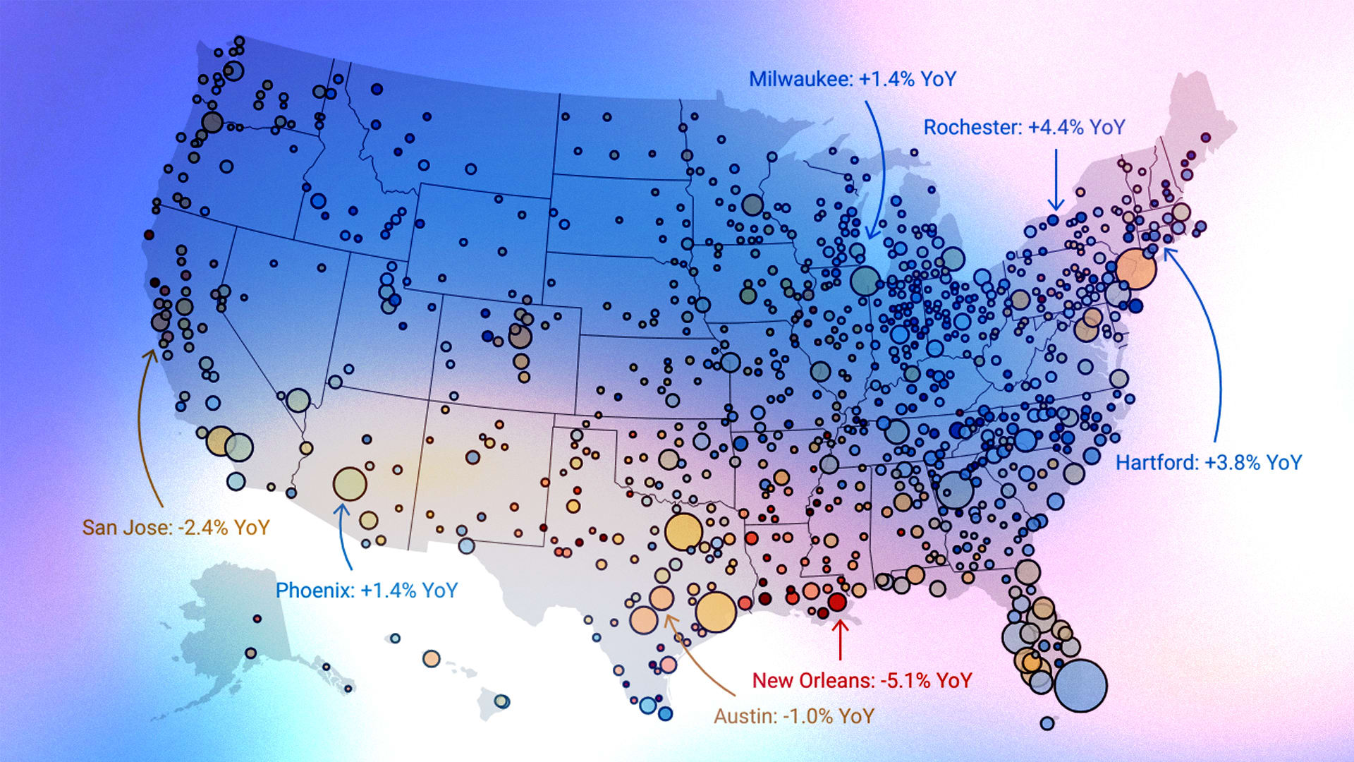 Housing market map: Zillow just revised its 2025 home price forecast ...