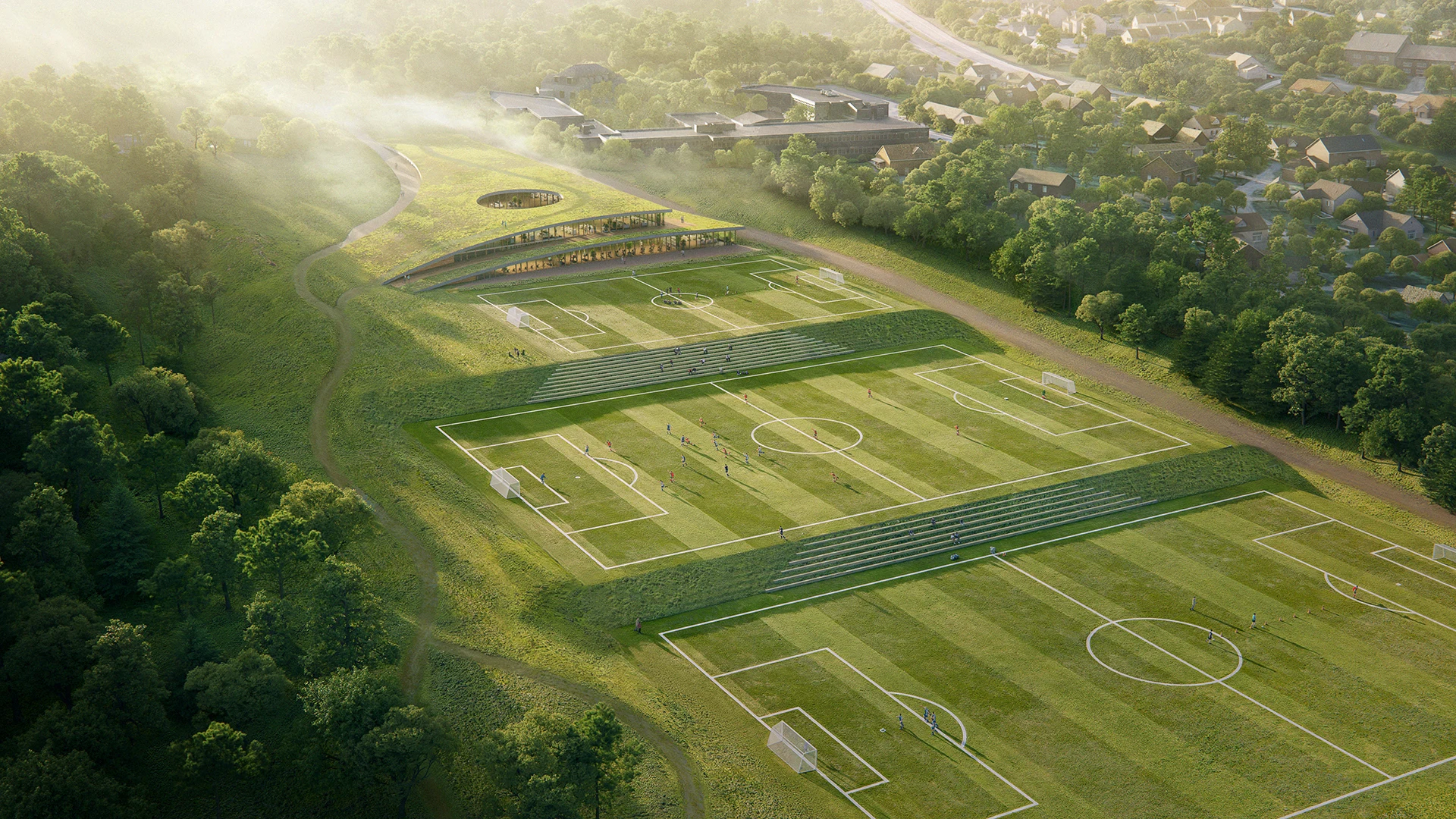 Snøhetta's designs stunning soccer training grounds for Norway - Fast ...
