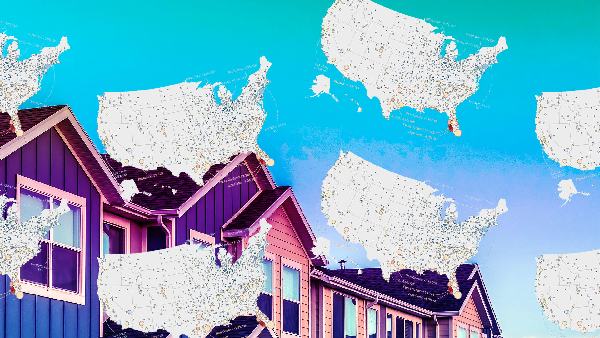 Housing market shift: 60 major markets seeing falling home prices ...