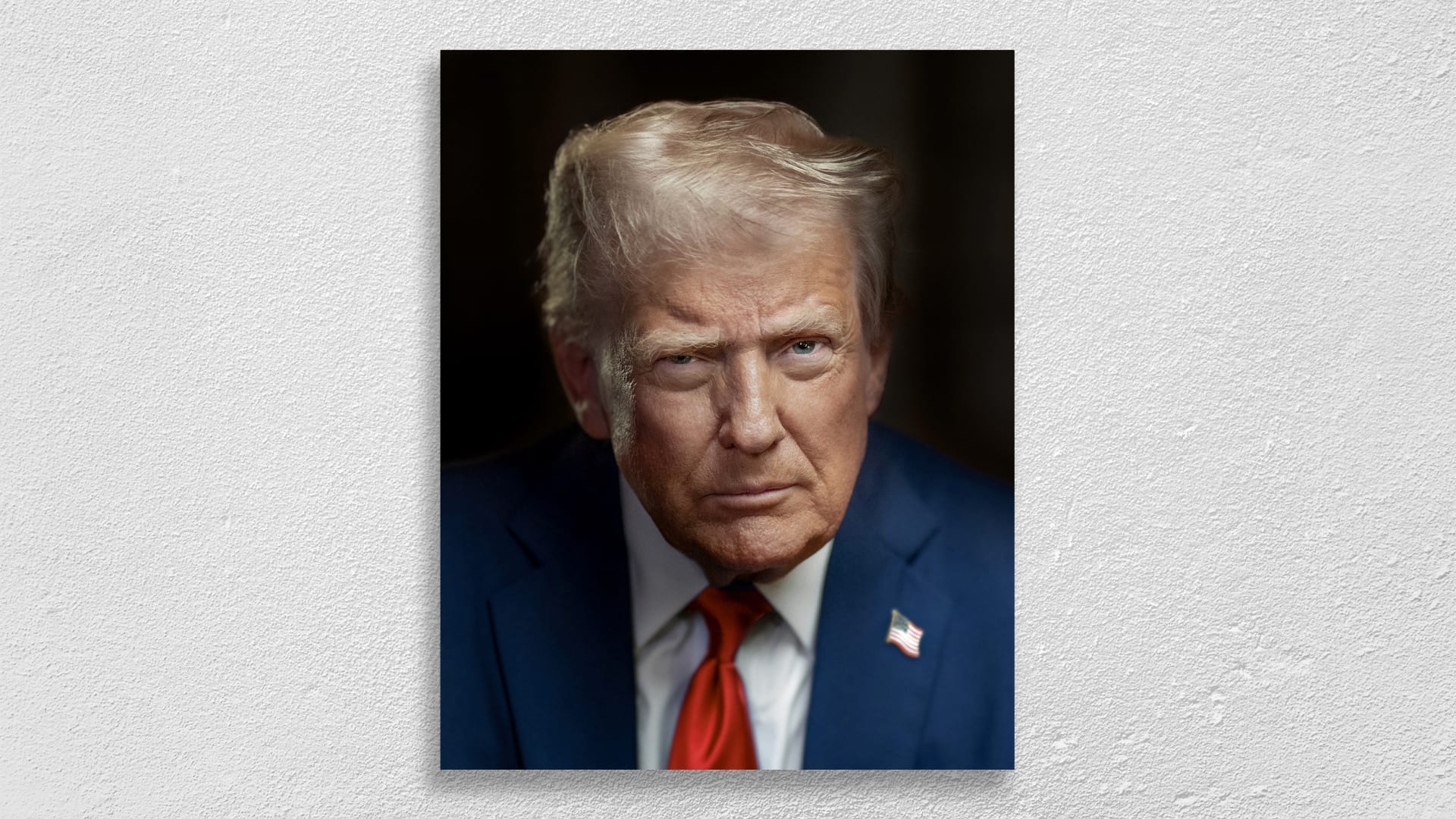 Trump's new portrait ditches the American flag - Fast Company