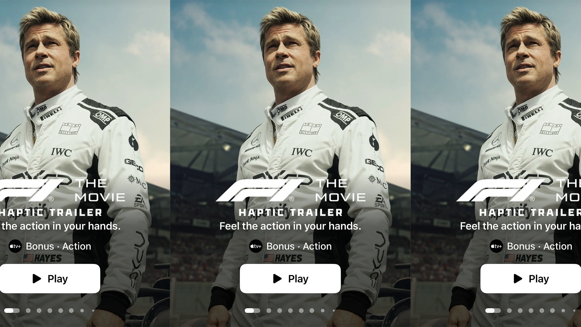 F1 movie trailer: Apple iPhone haptics let you feel moving cars