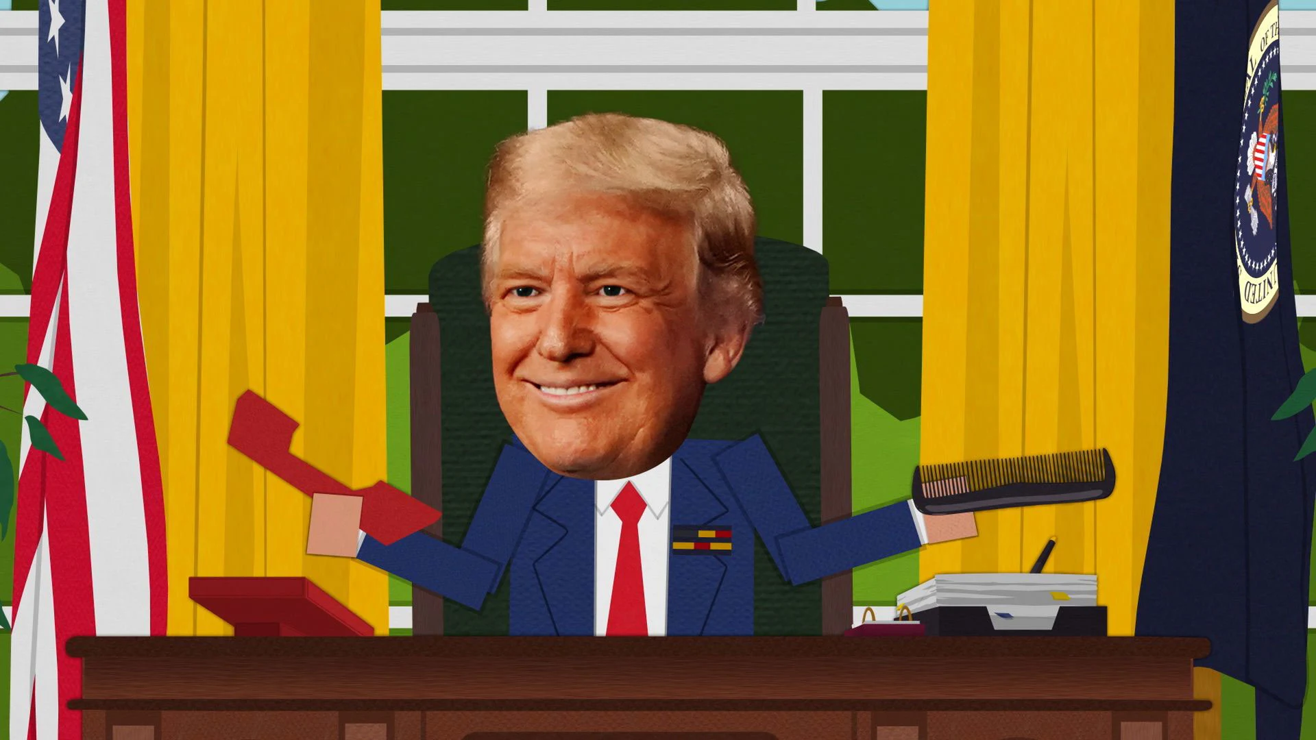 Trump gets 'real face' treatment in 'South Park,' a series tradition ...