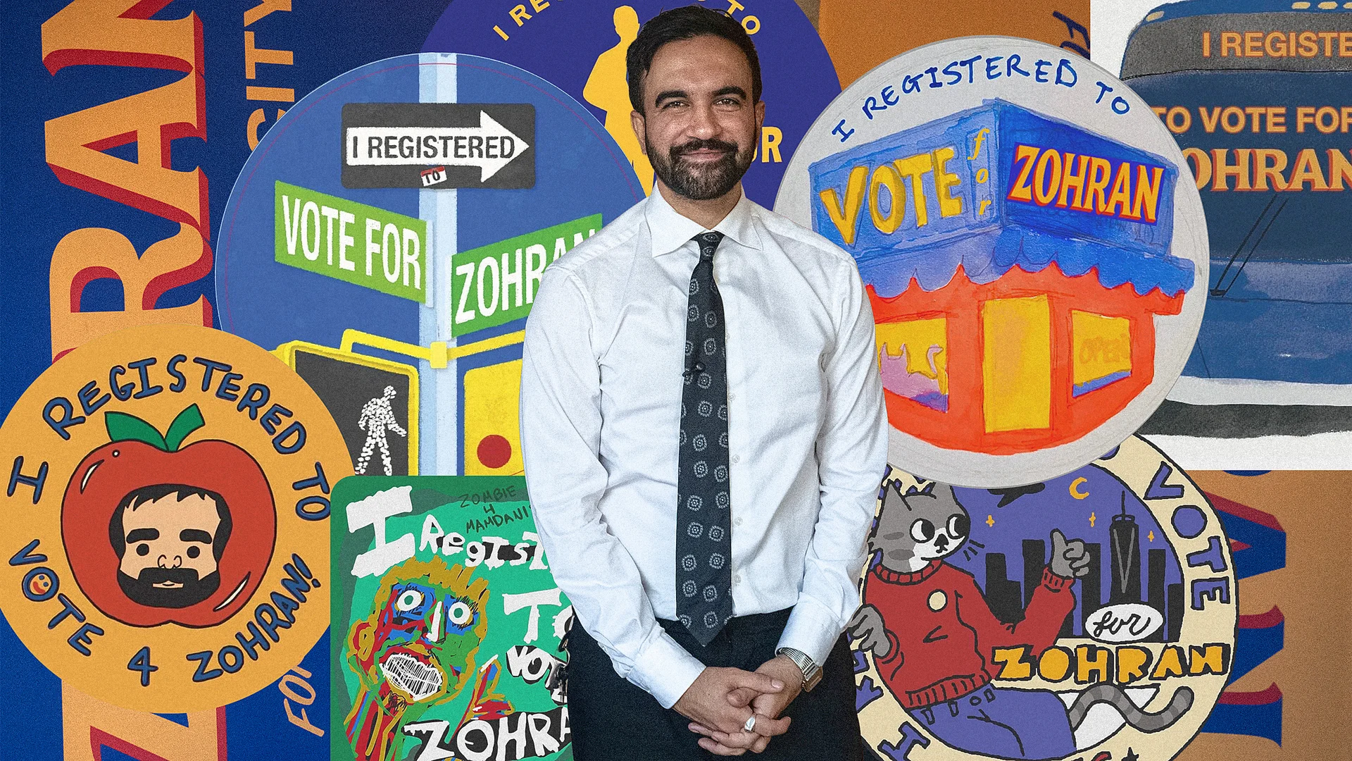 Why Zohran Mamdani's sticker contest is wooing voters - Fast Company