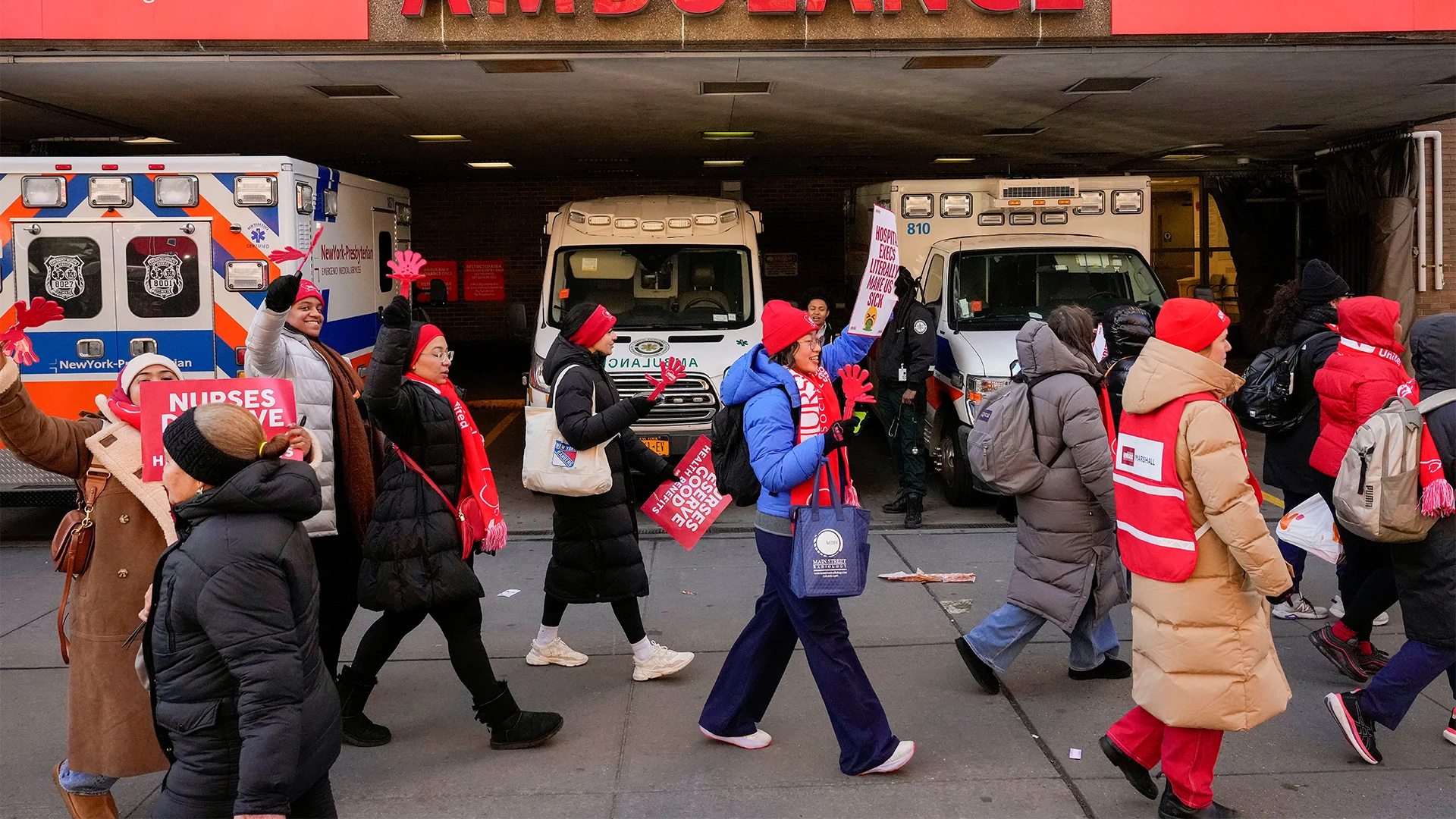Nurses strike in NYC enters day 2, as a severe flu season rages on ...