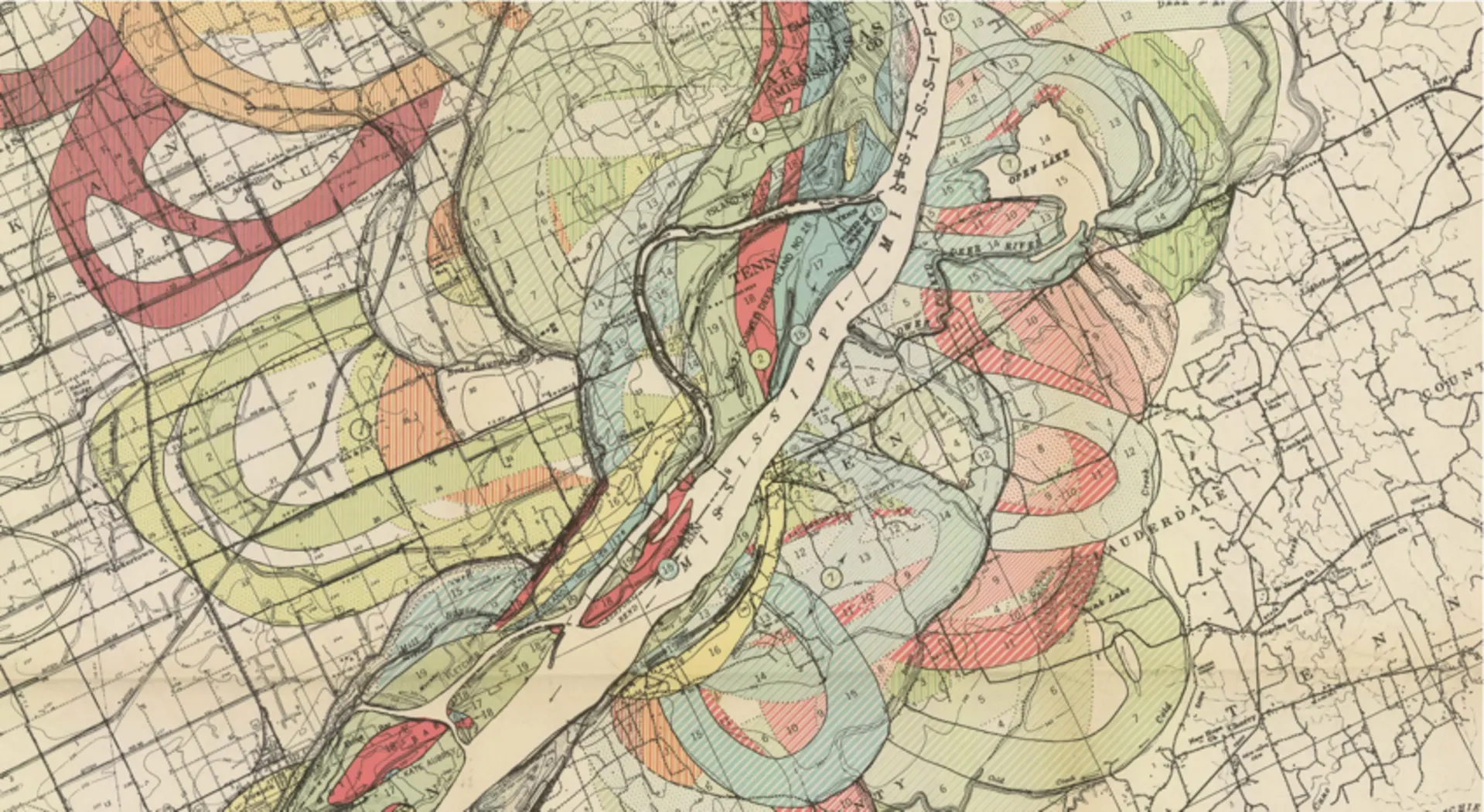 Gorgeous Vintage Floodplain Maps That Look Like Modern Art - Fast Company