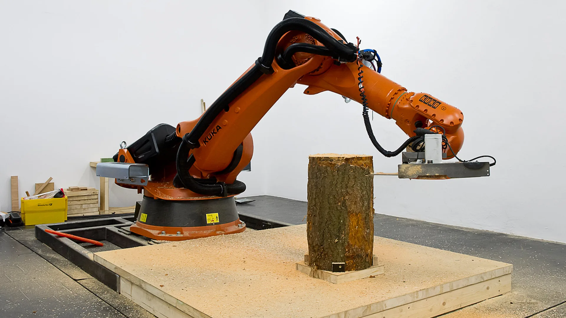 A Robot Lumberjack Chainsaws Trees Into Chairs - Fast Company