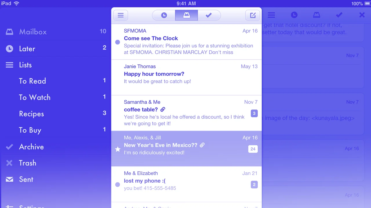 Mailbox, The Innovative, Inbox-Taming Email App, Comes To The iPad ...
