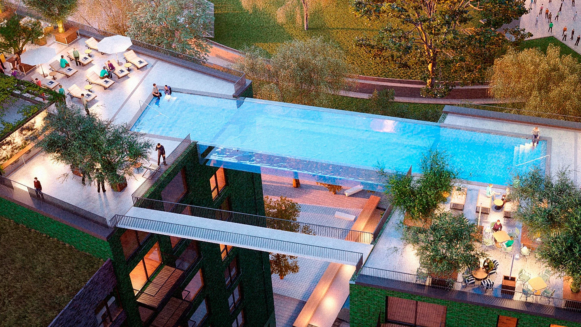 Floating Above London, This Invisible Pool Lets You Swim Laps In The ...
