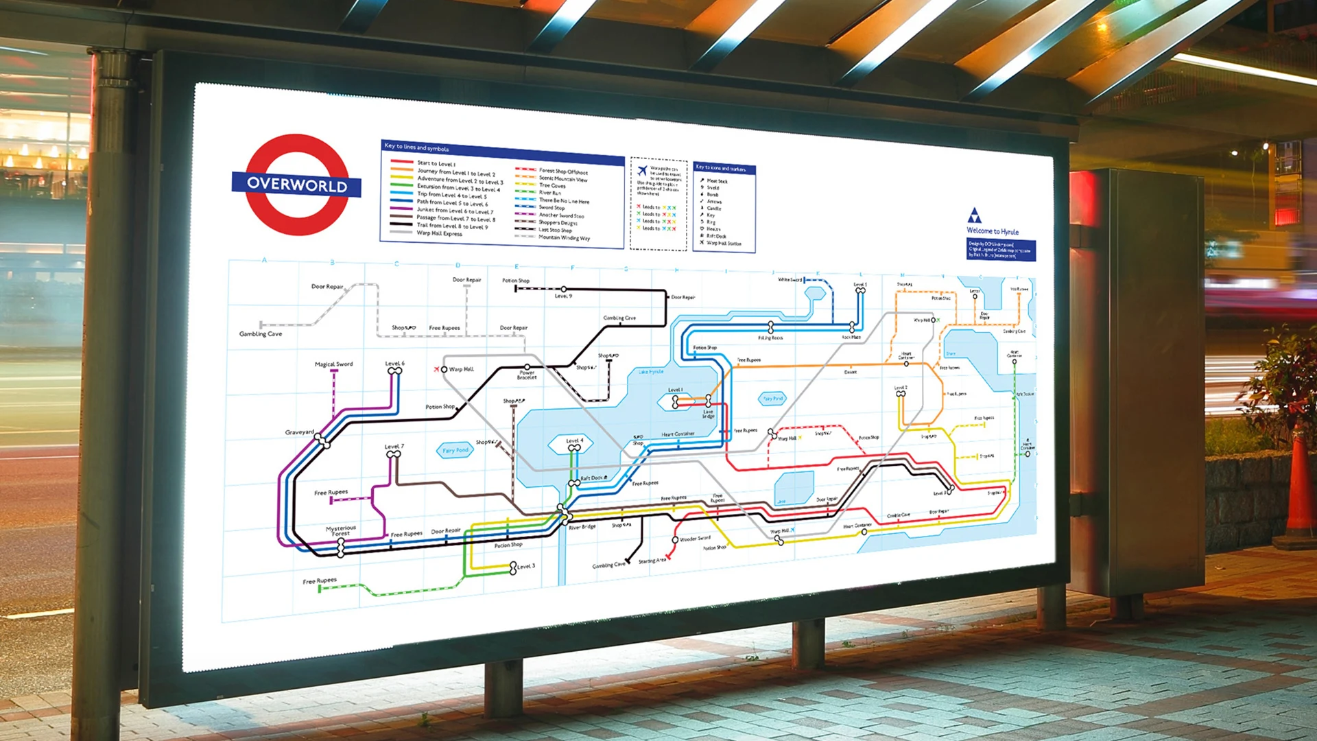 6 Classic Nintendo Gameworlds, Redrawn As Subway Maps - Fast Company