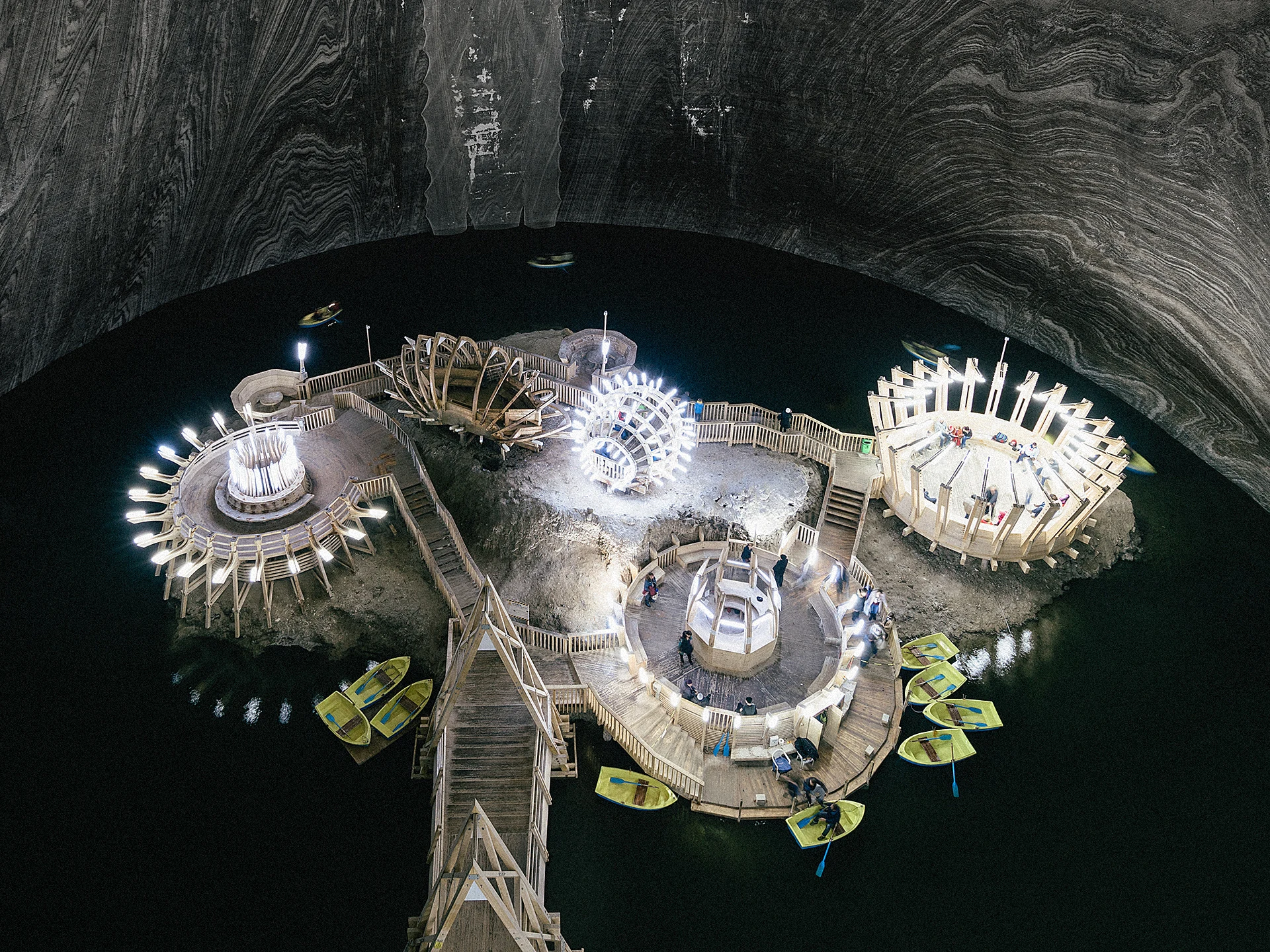 There's A Functioning Amusement Park Inside This Ancient Salt Mine ...