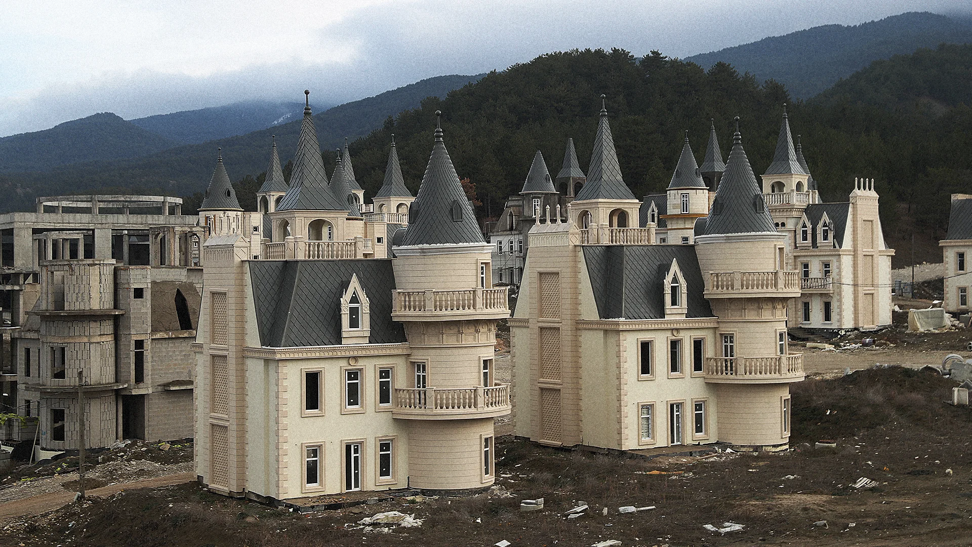 See an eerie ghost town of castles, created by Turkey's recession ...