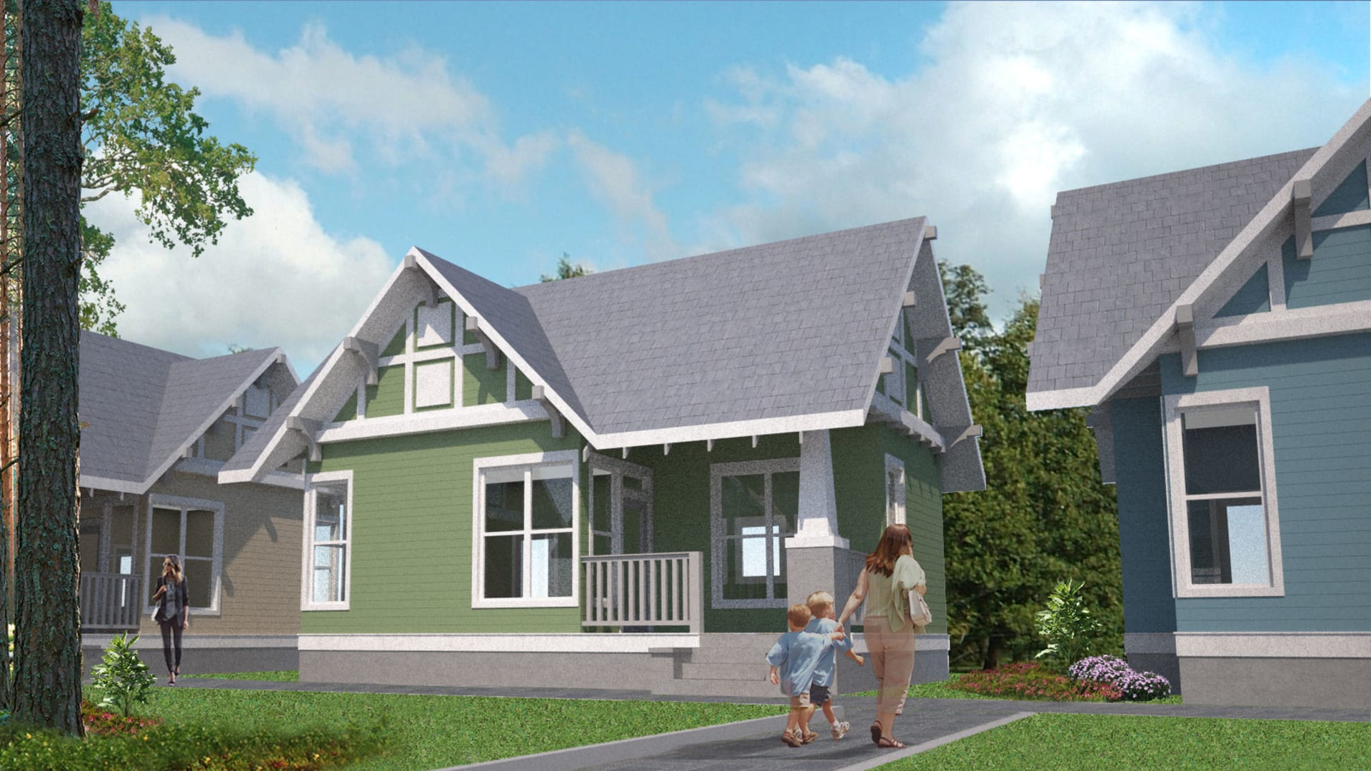 This "pocket neighborhood" has 8 houses on a lot, instead of one ...