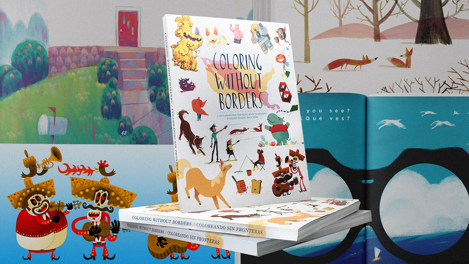 This beautiful coloring book talks to kids about the border, family ...