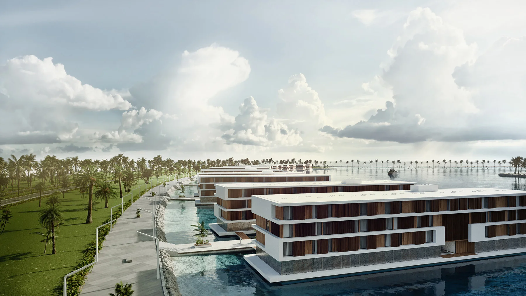 Qatar's ultramodern World Cup hotels are built to float on water - Fast ...