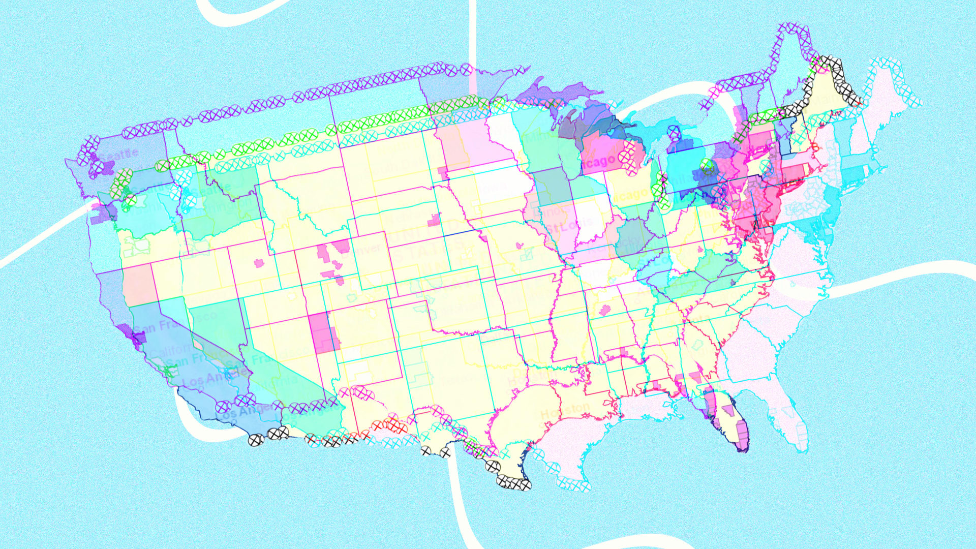This travel map shows COVID-19 road restrictions in each state as ...