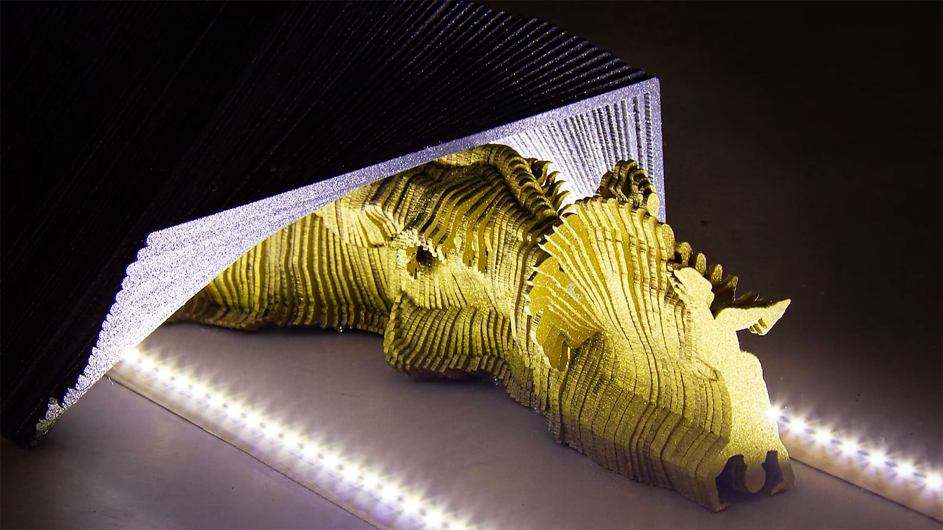 It took more than 800 pieces of wood to make this dazzling break ...