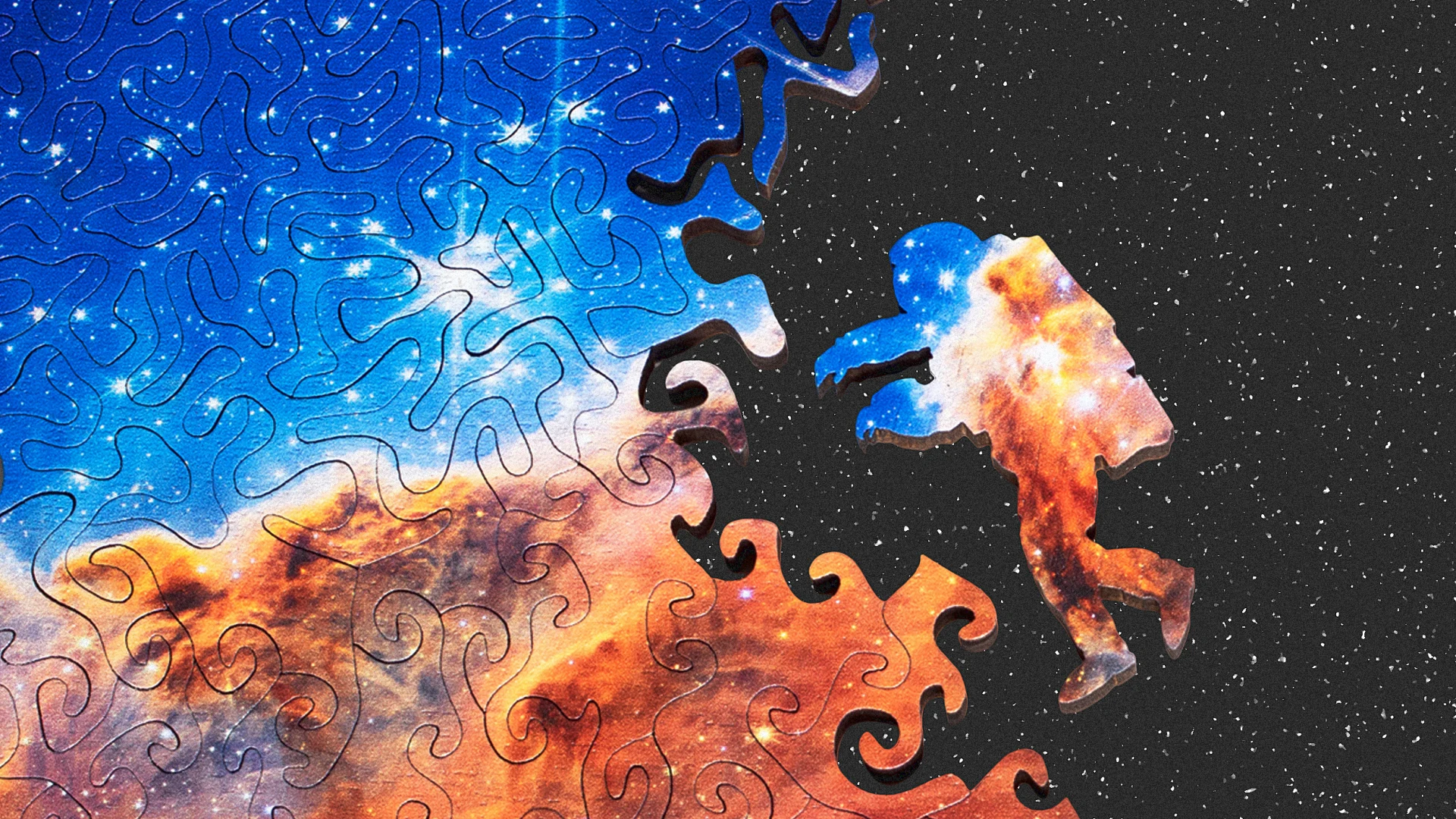 This phenomenal puzzle captures the 'cosmic cliffs' from the James Webb ...