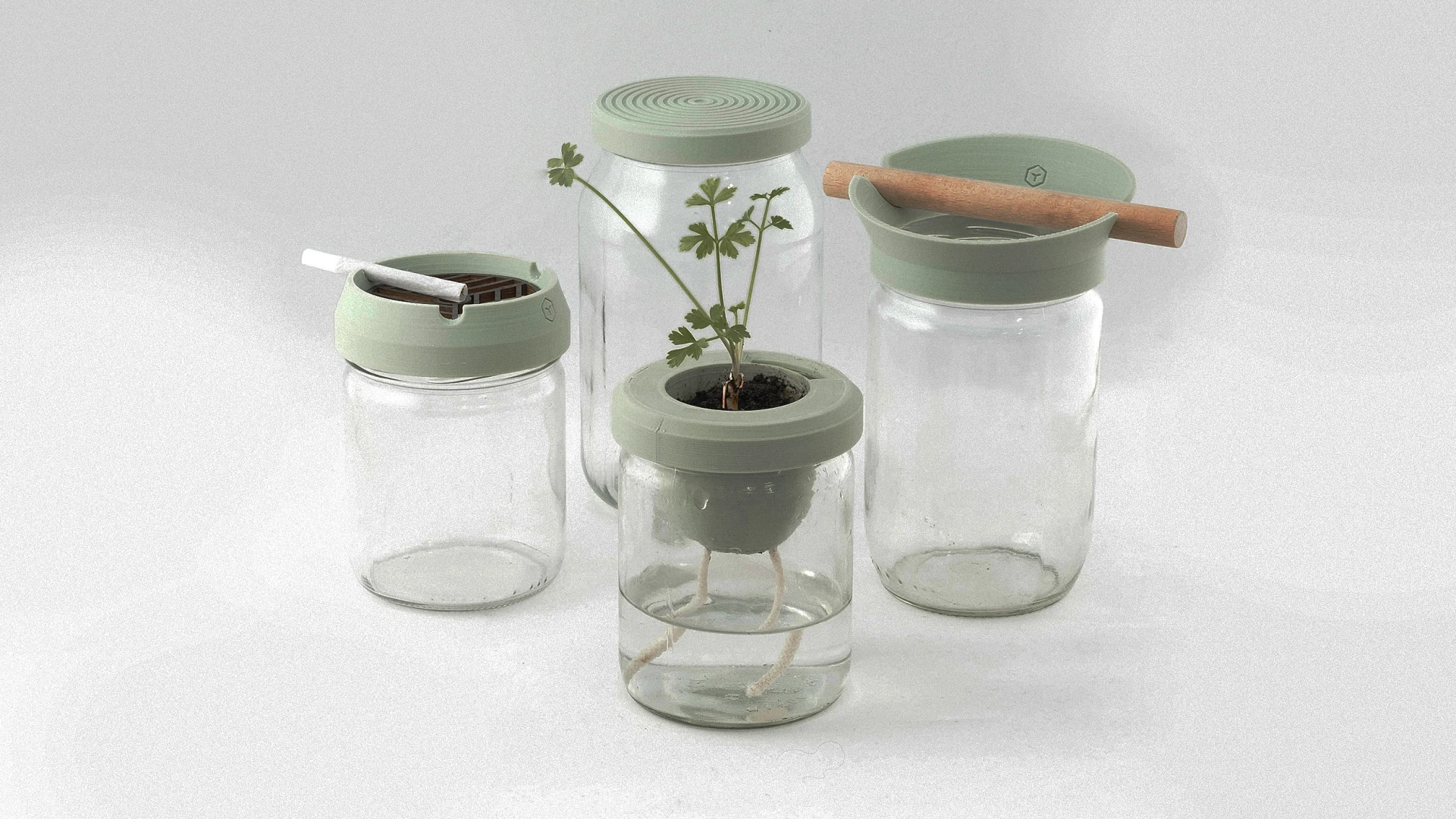 These 3D-printed bioplastic lids can turn any old jar into a Swiss Army ...