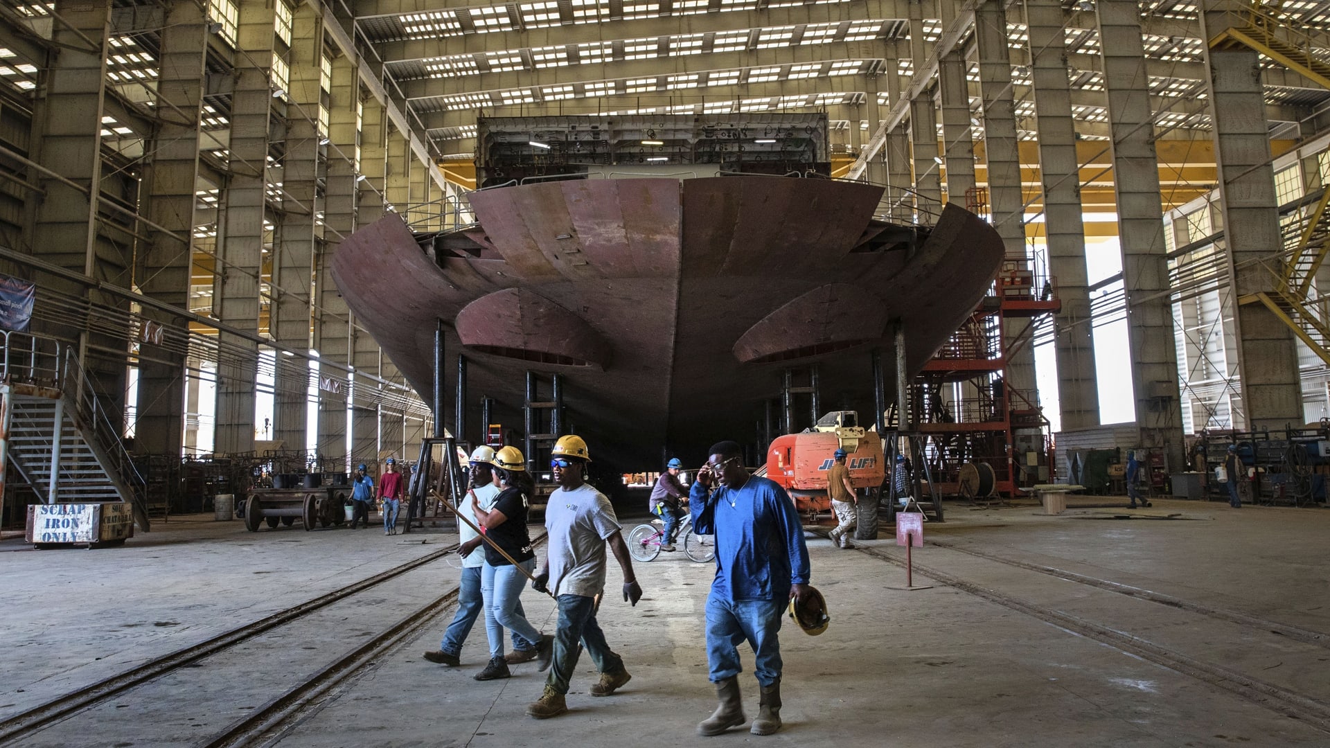 The 260-foot-long Eco Edison will house U.S. wind turbine technicians