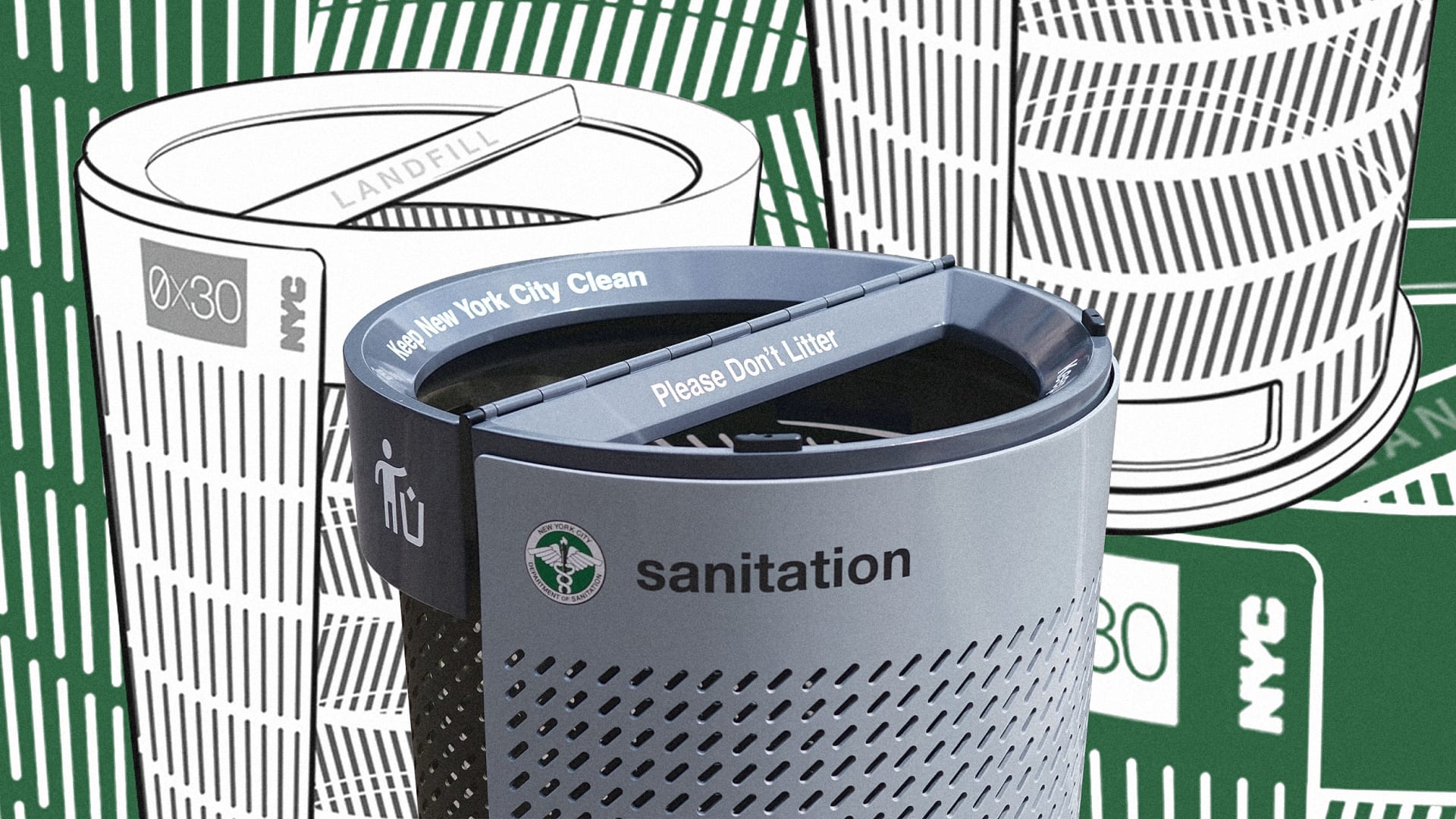 NYC's old green trash cans are getting a rat-proof makeover