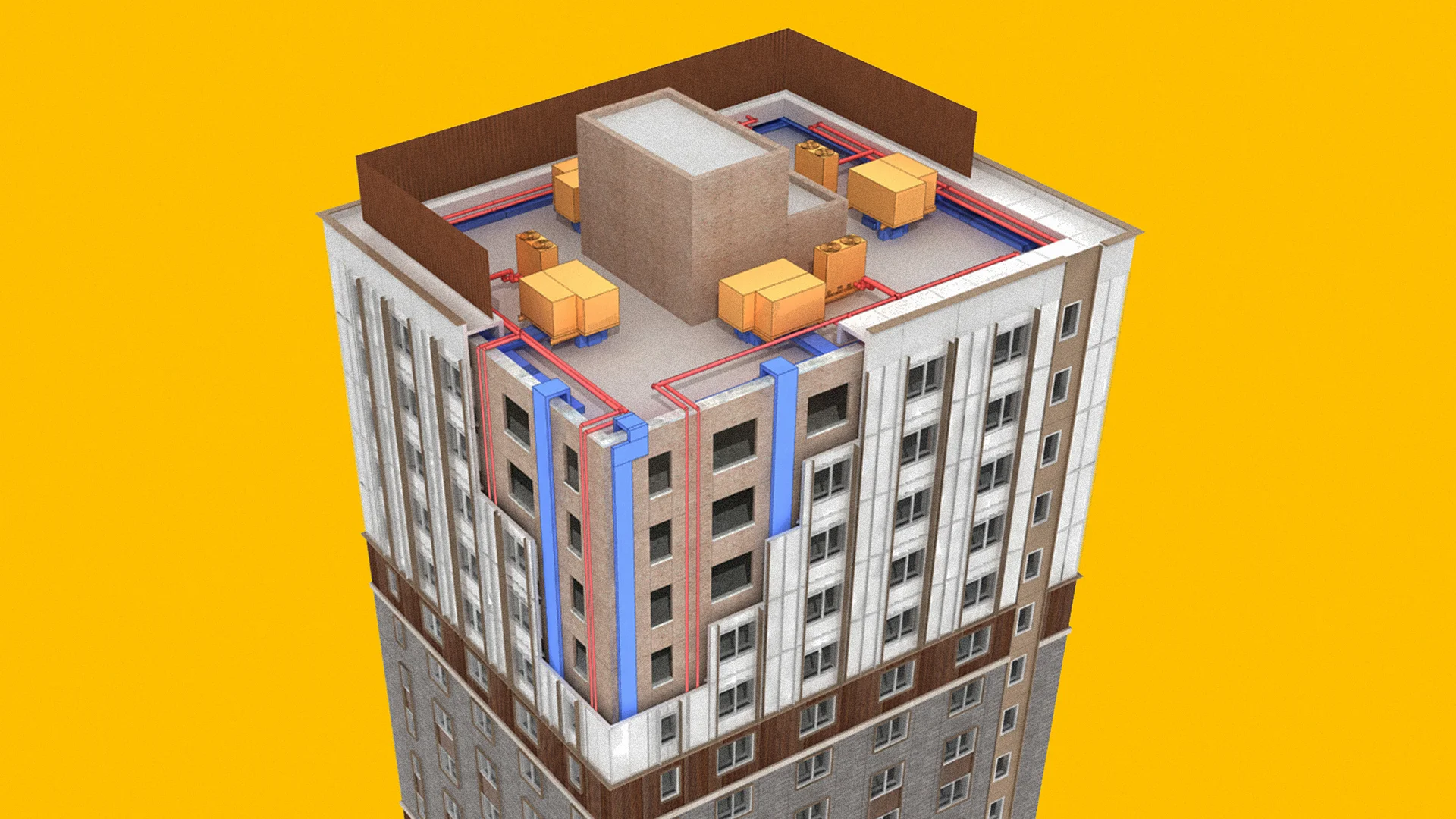 These sleek panels make apartment buildings more energy efficient
